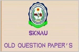 SKNAU Old Question's Paper's PDF 2018-19
